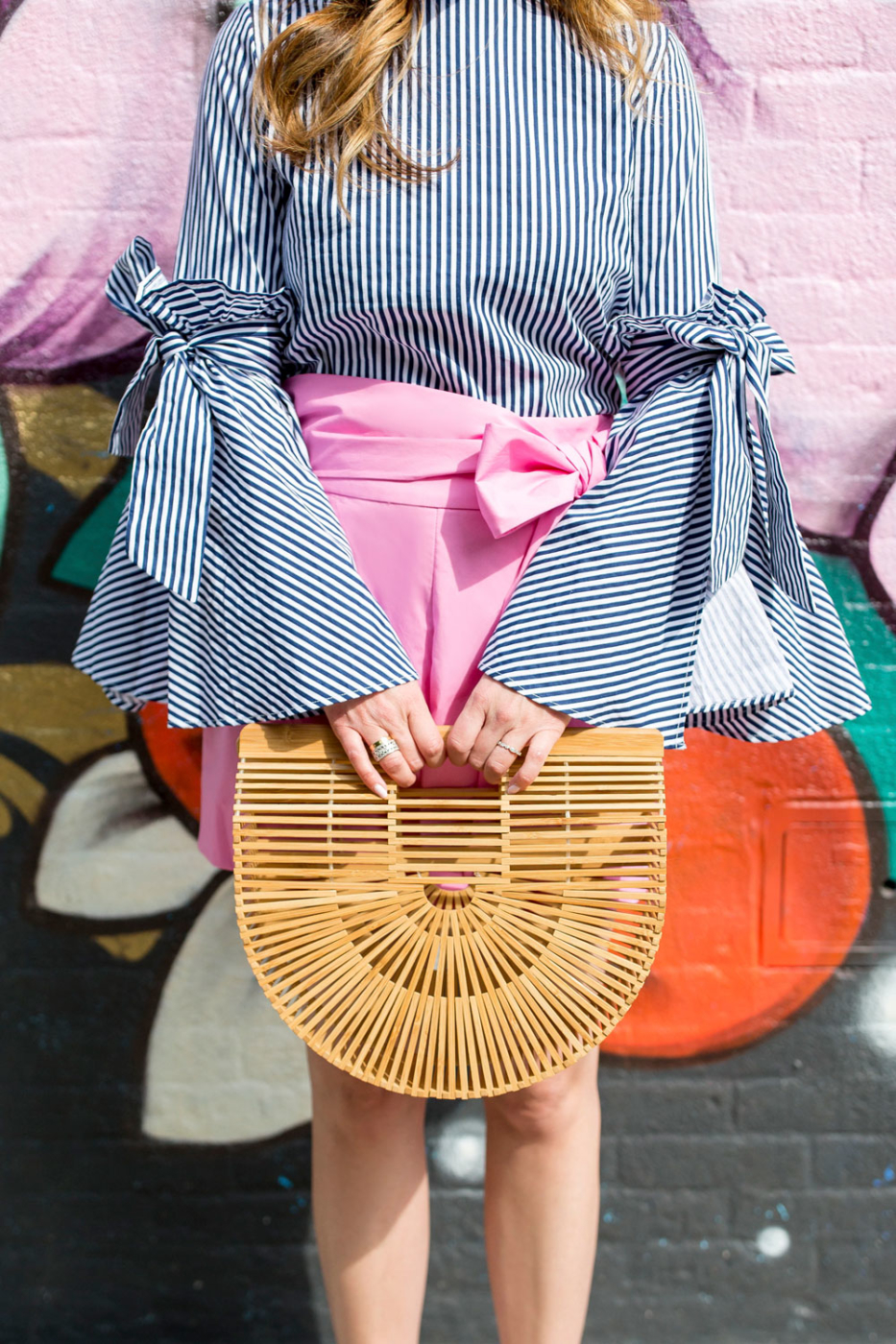 Blue Stripe Bell Sleeve Top | Affordable Striped Tops Under $50