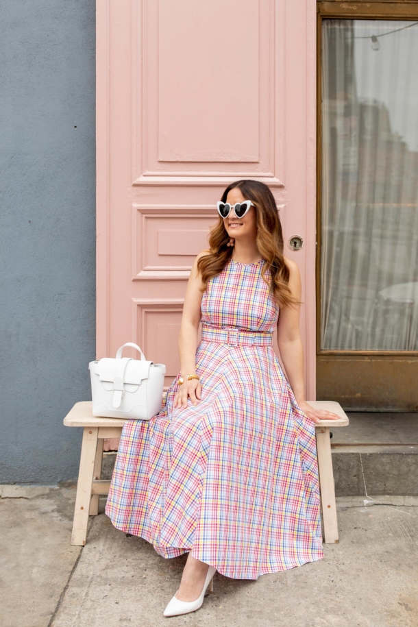 Plaid Halter Neck Sundress in New York City - Style Charade