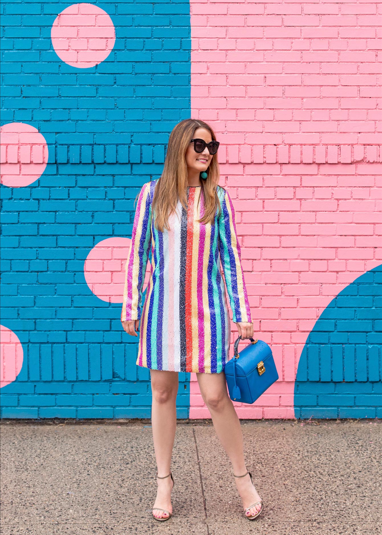 Rainbow Sequin Stripe Mini Dress | Mestiza New York - Style Charade