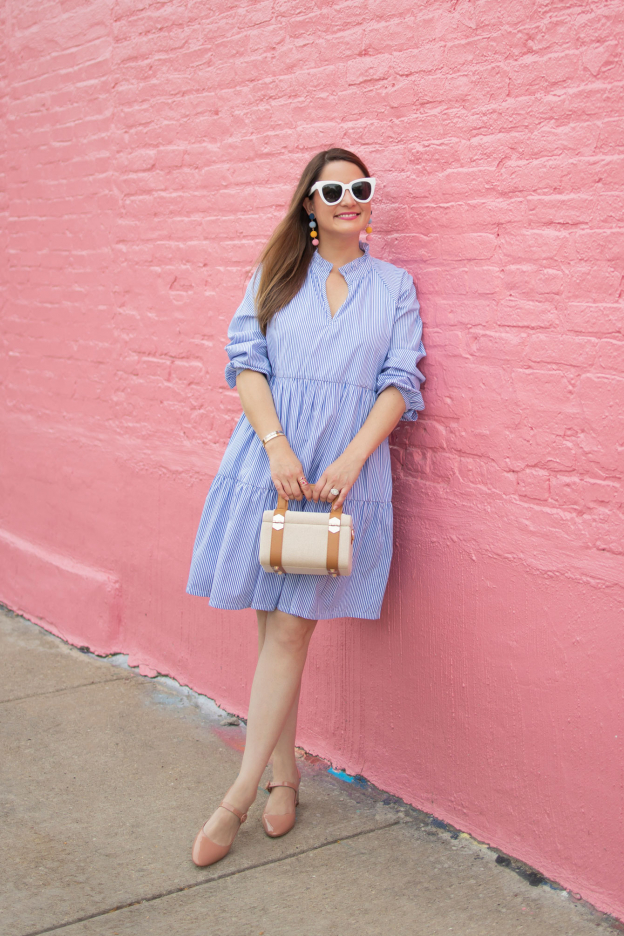Striped Cotton Poplin Dress J Crew Style Charade