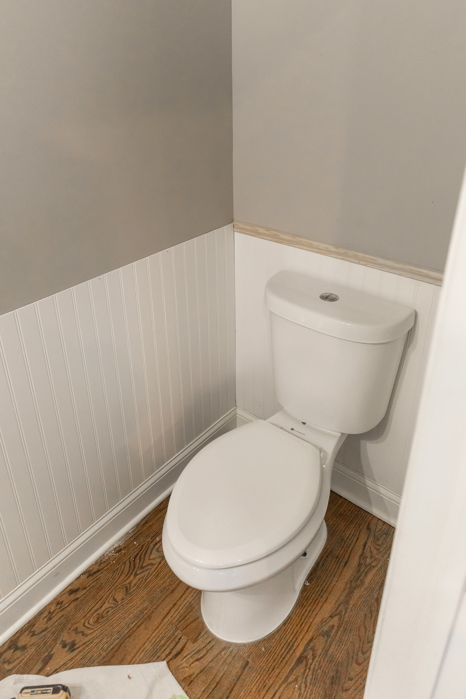 Our Powder Room Redesign Hydrangea Wallpaper - Style Charade