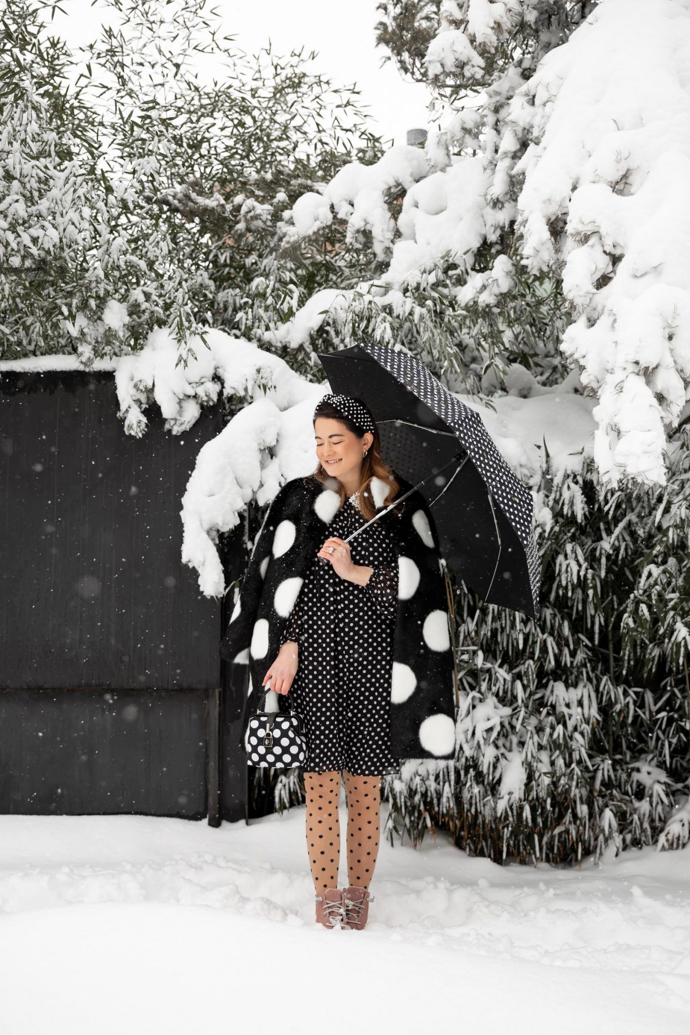 The Ultimate Snow Day in kate spade Polka Dot Layers - Style Charade