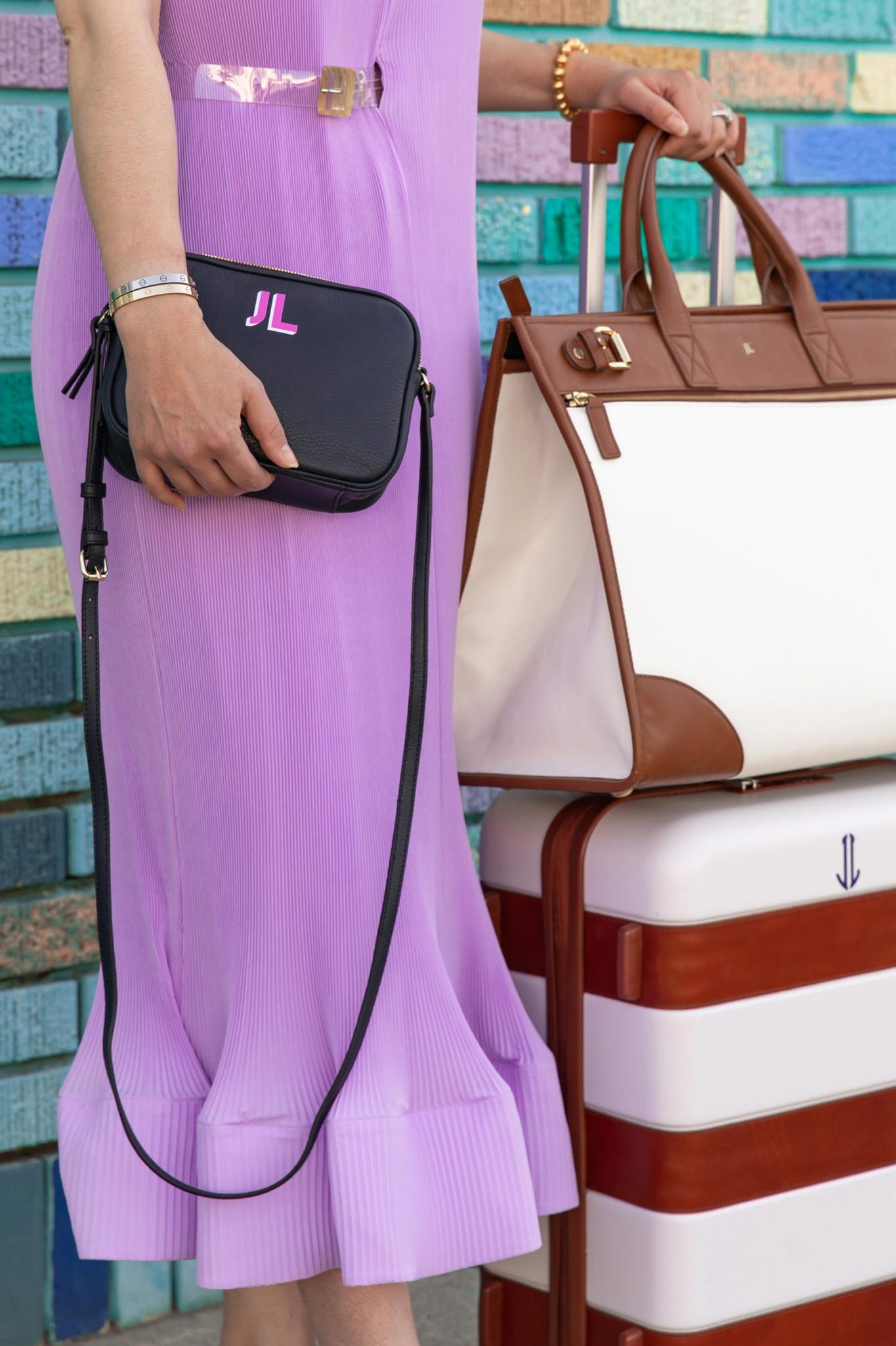 Mark Graham Monogram Luggage | Travel Carry-On - Style Charade