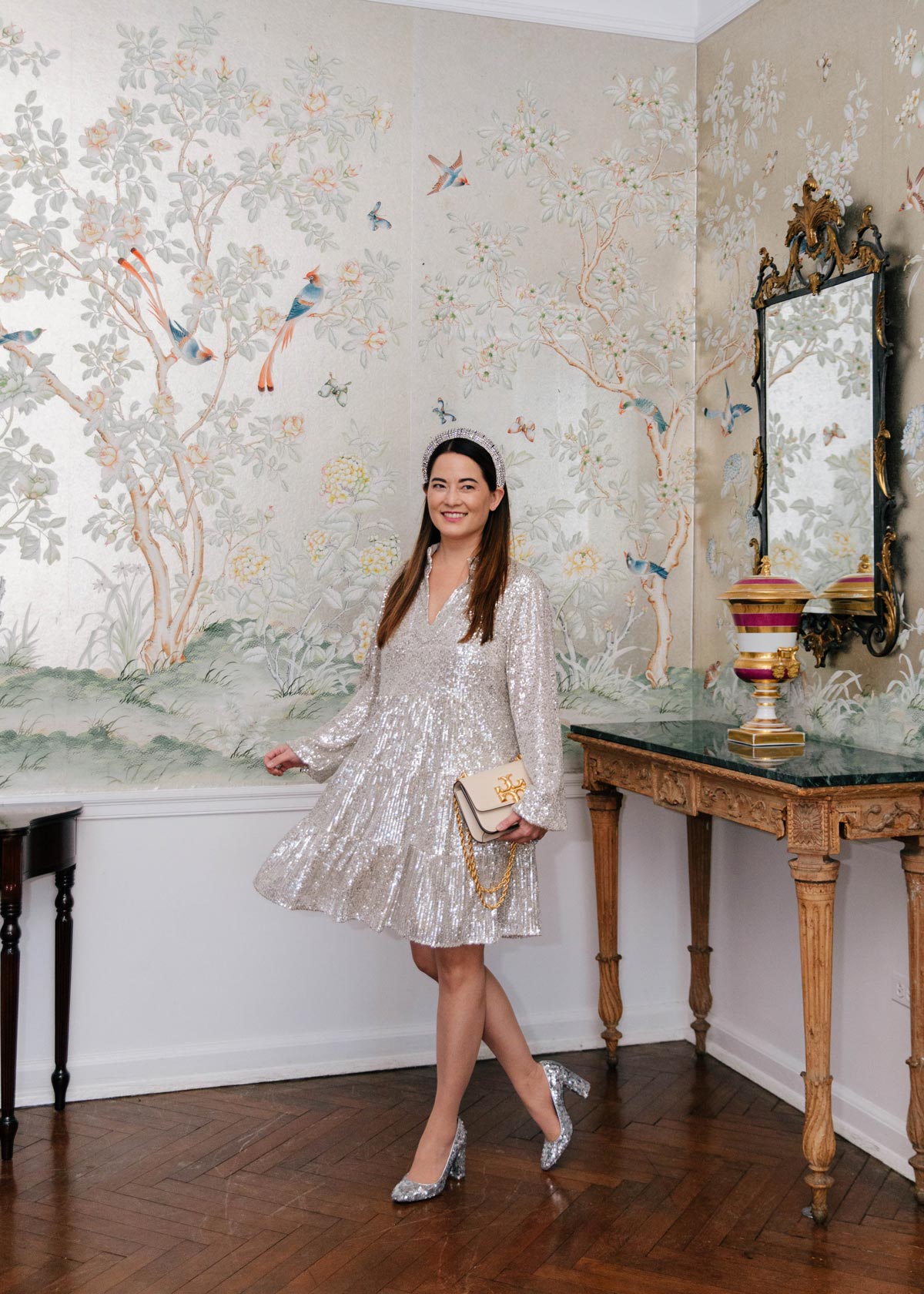 Sequin Tiered Dress Sail to Sable - Style Charade